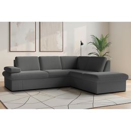 Sit & More sit&more Ecksofa &raquo;Moreno L-Form, B: 238 cm&laquo; mit Armteilverstellung, optional Bettfunktion grau 95% Polyester, 5% Polyamid