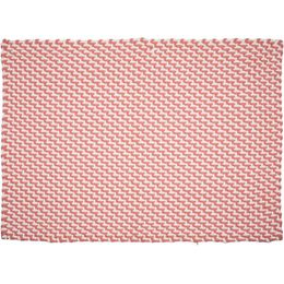 Pad Fußmatte »POOL, Schmutzfangmatte« rechteckig 15 mm Höhe handgewebt, In- und Outdoor geeignet, auch als Läufer erhältlich pink-white...