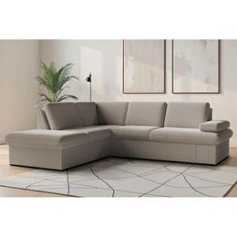 Sit & More sit&more Ecksofa &raquo;Moreno L-Form, B: 238 cm&laquo; mit Armteilverstellung, optional Bettfunktion grau 95% Polyester, 5% Polyamid
