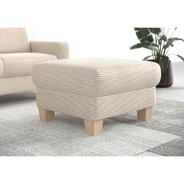 Home Affaire Polsterhocker &raquo;Summer&laquo; inkl. Stauraum, Cord-Bezug beige 100% Polyester