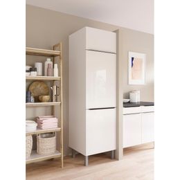 Optifit K&uuml;che &raquo;Lilly2&laquo; Breite 60 cm, wahlweise mit E-Ger&auml;t K&uuml;che: wei&szlig; + Front: wei&szlig; lackiert + Korpus: wei&szlig; + Arbeitsplatte: Black Stone