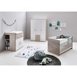 Home Affaire Babyzimmer-Komplettset &raquo;Rieke, mitwachsende M&ouml;bel bis ins Jugendalter, toll f&uuml;r kleine Zimmer&laquo; Kinderbett, Unterbauregal f&uuml;r 