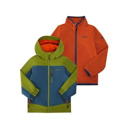 Kamik 3in1-Regenjacke "Kaso" in Grün/ Grau/ Orange - 39% | Größe 122 | Kinder-outdoor-jacken