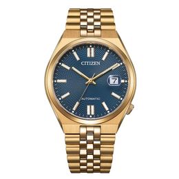 Citizen Automatikuhr »TSUYOSA 60h« roségoldfarben, blau Goldene Klasse, tiefblaues Geheimnis - diese goldene Citizen Automatic Uhr mit blauem...
