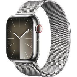 Apple Smartwatch »Watch Series 9 Edelstahl« (4, 1 cm / 1, 61 ′′) Watch OS 10 Silber