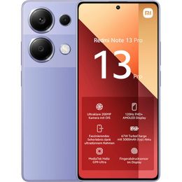 Xiaomi Smartphone »Redmi Note 13 Pro 8+256GB« Lavender Purple Lavender Purple Ultraklare Triple-Kamera mit 200 + 8 + 2 Megapixel