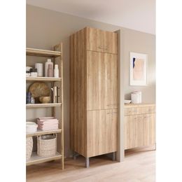 Optifit K&uuml;che &raquo;Lilly&laquo; Breite 60 cm, wahlweise mit E-Ger&auml;t K&uuml;che: natur + Front: wildeiche + Korpus: wildeichefarben + Arbeitsplatte:...