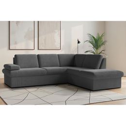 Sit & More SIT&MORE Ecksofa »Moreno L-Form, B: 238 cm« mit Armteilverstellung, optional Bettfunktion anthrazit