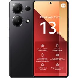 Xiaomi Smartphone »Redmi Note 13 Pro 8+256GB« Midnight Black Midnight Black Ultraklare Triple-Kamera mit 200 + 8 + 2 Megapixel