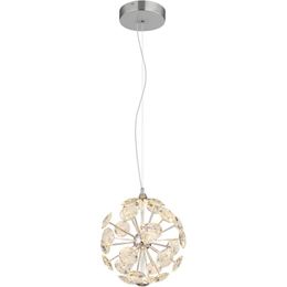 Globo LIGHTING H&auml;ngeleuchte &raquo;VIRINA&laquo; LED-Modul 1 Stk. Warmwei&szlig; H&auml;ngelampe Esszimmer-Leuchte Esstischleuchte Wohnzimmer verchromt