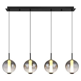 Globo LIGHTING H&auml;ngeleuchte &raquo;LACY&laquo; LED-Modul 1 Stk. Warmwei&szlig; H&auml;ngelampe Esszimmer-Leuchte Esstischleuchte Wohnzimmer schwarz matt
