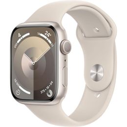 Apple Smartwatch »Watch Series 9 Aluminium« (4, 5 cm / 1, 77 ′′) Watch OS 10 Polarstern