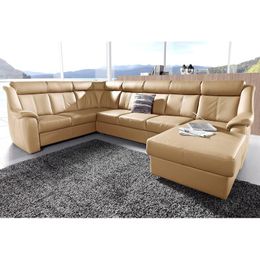 Sit & More sit&more Wohnlandschaft &raquo;Basel U-Form&laquo; wahlweise mit Relaxfunktion braun Luxus-Microfaser Altara Nubuck (100% Polyester);Kunstleder SOFTLUX ;