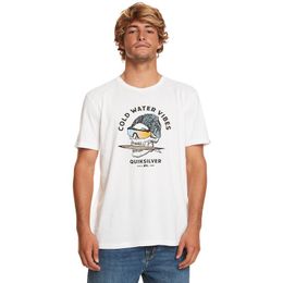 Quiksilver T-Shirt &raquo;Skull&laquo; White S S Stoff: Baumwoll-Jersey-Stoff [160 g/m2]