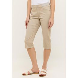 Angels Damen Angels Caprijeans &raquo;ANACAPRI SPORTY&laquo; mit Dehnbund beige 34, N-Gr