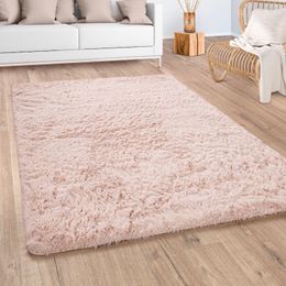Paco Home Hochflor-Teppich »Silky 591« rechteckig 37 mm Höhe Uni-Farben, besonders weich und kuschelig creme Obermaterial: 100% Polyester B : 160...