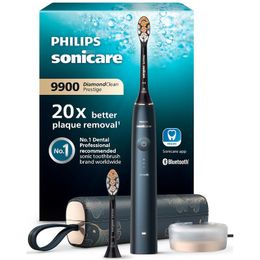 PHILIPS SONICARE Elektrische Zahnbürste »DiamondClean Prestige 9900 HX9992« 2 Stk. Aufsteckbürsten mit integriertem Drucksensor, 5 Putzprogramme,...
