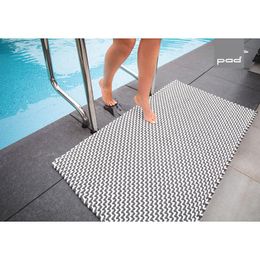 Pad Fußmatte »POOL, Schmutzfangmatte« rechteckig 15 mm Höhe handgewebt, In- und Outdoor geeignet, auch als Läufer erhältlich petrol-blue...
