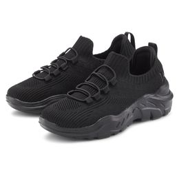 active by Lascana LASCANA ACTIVE Sneaker »Halbschuh, Freizeitschuh, ultraleicht und bequem, « zum Reinschlüpfen und elastischen Schnürbändern VEGAN schwarz 36 36...