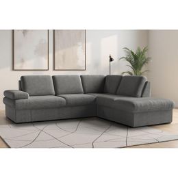 Sit & More SIT&MORE Ecksofa »Moreno L-Form, B: 238 cm« mit Armteilverstellung, optional Bettfunktion grau