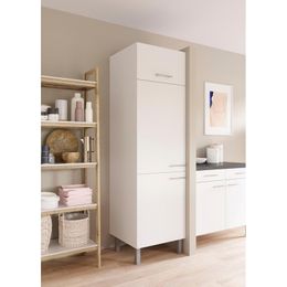 Optifit K&uuml;che &raquo;Lilly&laquo; Breite 60 cm, wahlweise mit E-Ger&auml;t K&uuml;che: wei&szlig; + Front: wei&szlig; + Korpus: wei&szlig; + Arbeitsplatte: Black Stone