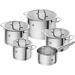 Zwilling Topf-Set »TrueFlow« Set, 5 Stk. tlg. Edelstahl Silberfarben