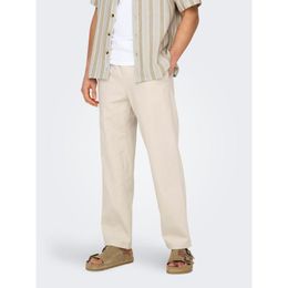Only & Sons Only & Sons Herren ONLY & SONS Trainingshose &raquo;ONSSINUS LOOSE 0007 COT LIN PANT NOOS&laquo; beige L, N-Gr