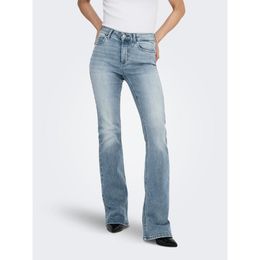 Only Bootcut-Jeans »ONLBLUSH MID WAIST FLARED DNM BOX« Special Blue Grey Denim M (38) - Länge 32 Länge 32 M (38) Flared Fit Jeans von Only