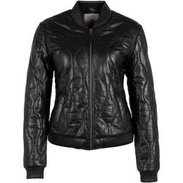 Mauritius Lederjacke »GWMailisa« mit typischen Bomberjacke Details, Wattierung, allover gesteppt black L