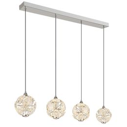 Globo LIGHTING H&auml;ngeleuchte &raquo;VIRINA&laquo; LED-Modul 1 Stk. Warmwei&szlig; H&auml;ngelampe Esszimmer-Leuchte Esstischleuchte Wohnzimmer verchromt