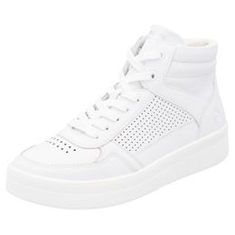 Remonte Plateausneaker, Freizeitschuh, Schnürschuh, High Top-Sneaker mit Kontrastbesatz weiß 37 37 High-Top Sneaker mit zusätzlichem...
