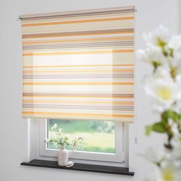Liedeco Seitenzugrollo »Streifen beige« Lichtschutz freihängend Seitenzugrollo, Kettenzugrollo, Dekorrollo - Streifen beige beige Obermaterial: 95%...