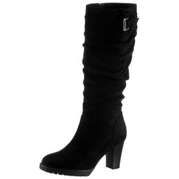 ANISTON SHOES Stiefel mit Raffungen am slouchy Schaft - NEUE KOLLEKTION schwarz 37 37 Eleganter Stiefel aus der neuen ANISTON-Schuhkollektion