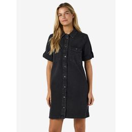 Noisy may Damen Noisy may Jeanskleid &raquo;NMNEW SIGNE S/S DENIM DRESS WG001BL NOOS&laquo; Brusttaschen schwarz L, N-Gr