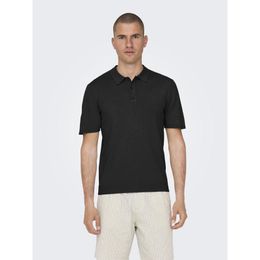Only & Sons Only & Sons Herren ONLY & SONS Poloshirt &raquo;ONSWYLER LIFE REG 14 SS POLO KNIT NOOS&laquo; schwarz M