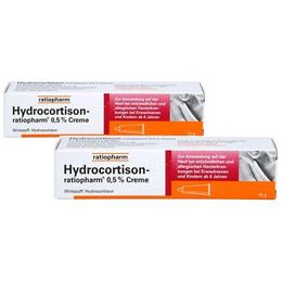 HYDROCORTISON-ratiopharm 0,5% Creme Doppelpackung (2x 15g) 2 St