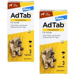 Adtab 56 mg Kautabletten f&uuml;r Hunde 1,3-2,5 kg Set (2x3St) 2 St