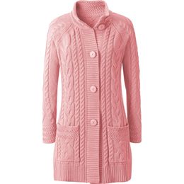 CR&Eacute;ATION L Damen Longstrickjacke mit Einstrickmuster hortensie Gr&ouml;&szlig;e 46