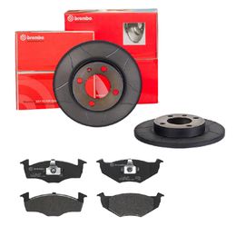 Brembo Bremsensatz-Vorderachse MAX LINE / STANDARD Bremsensatz, Scheibenbremse vorne rechts links Geschlitzt 239mm f&uuml;r SKODA VW SEAT AUDI 839615301 32