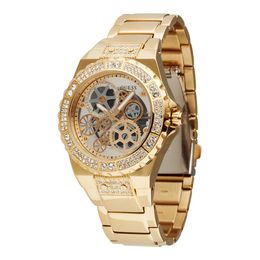 Guess Analoguhr Damen Gr&ouml;&szlig;e One Size gold / transparent