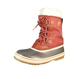 Sorel Snowboots 'Winter Carnival' Damen Gr&ouml;&szlig;e 40 creme / orangerot / silber