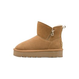 Marco Tozzi Stiefelette Damen Größe 39 hellbraun Winterschuhe