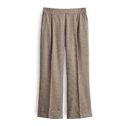 Opus Pleated Pants 'Maikito Pepita' female Brown size 36