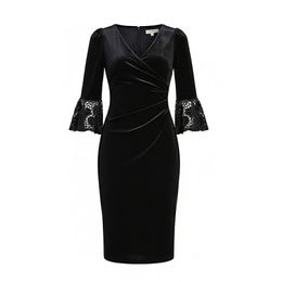 Goddiva Midikleid 'Goddiva' Damen Gr&ouml;&szlig;e 40 schwarz Winterkleid