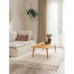 benuta Pure Wollteppich Jivan Cream 120x170 cm - Naturfaserteppich aus Wolle