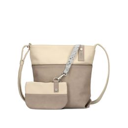 Zwei Jana J10 - Schultertasche 29 cm (papaya) in nubuk-cappuccino | Gr.: onesize