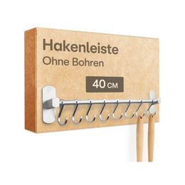 Praknu Hakenleiste f&uuml;r K&uuml;chenutensilien mit 8 Haken - Ohne Bohren - | Gr.: onesize