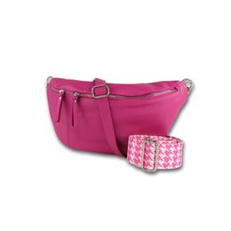 Leder G&uuml;rteltasche Toscanto Tasche pink ca. 37cm | Gr.: onesize