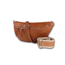 Leder G&uuml;rteltasche Toscanto Tasche hellbraun ca. 37cm | Gr.: onesize