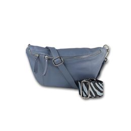 Leder G&uuml;rteltasche Toscanto Tasche blau ca. 37cm | Gr.: onesize